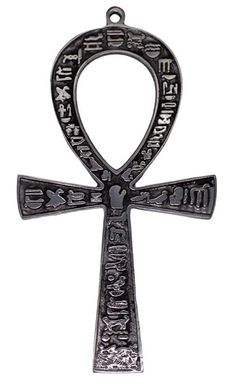 4 1/2" x 8" Ankh silver plated-Azuregreen