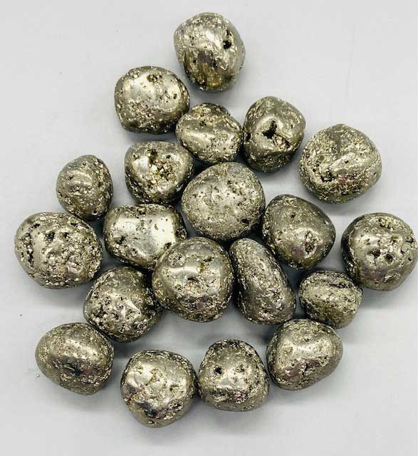 1 lb Pyrite tumbled stones-Azuregreen
