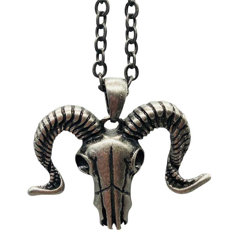 Ram Skull necklace-Azuregreen