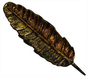 10" Feather burner, aluminum antique gold finish-Azuregreen